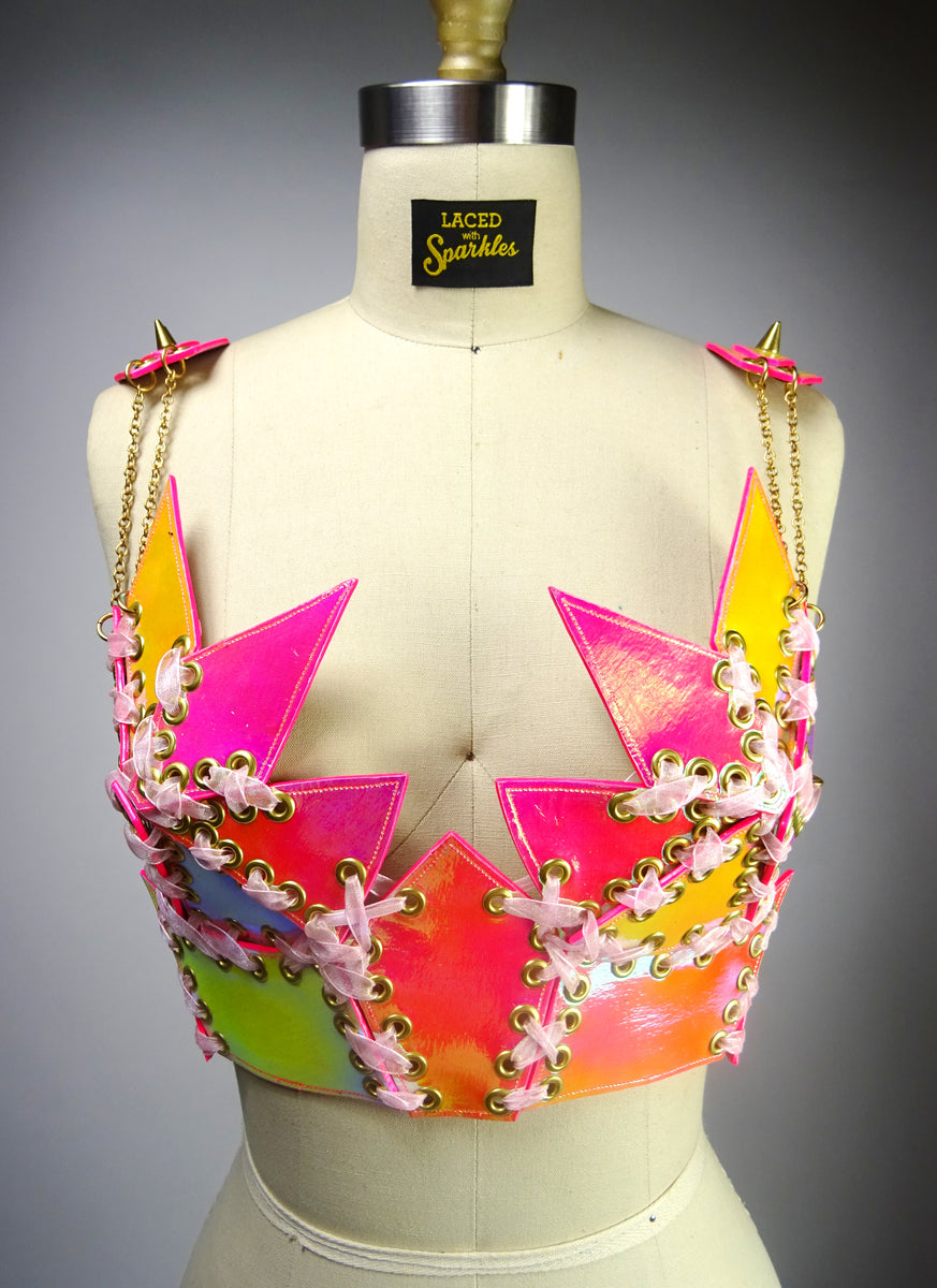 SUPER STAR BUSTIER *HOT PINK* – Laced with Sparkles